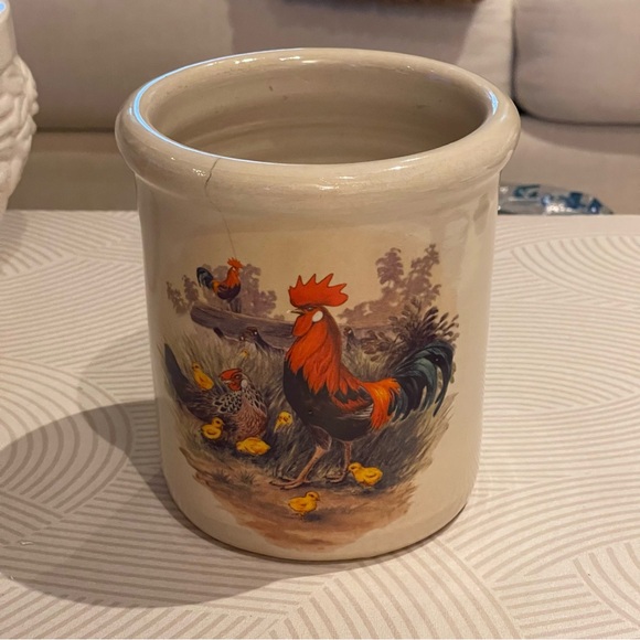 unbranded | Accents | Handpainted Rooster Crock Pot 6 X 5 | Poshmark